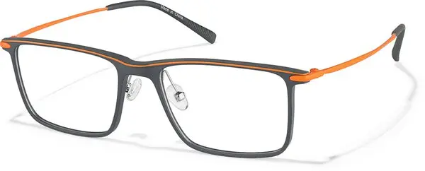Zenni Rectangle Eyeglasses Titanium Full Rim Frame - Graphite