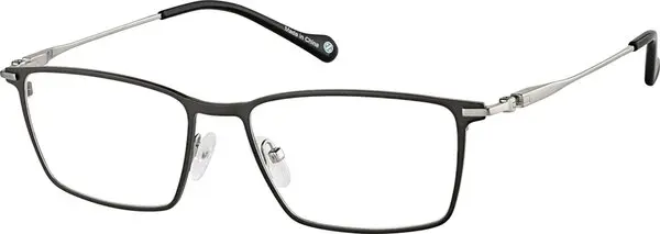 Zenni Rectangle Full Rim Titanium Eyeglasses - Gray
