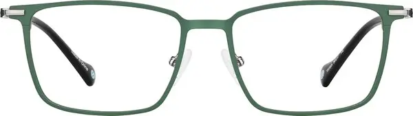 Zenni Rectangle Eyeglasses Titanium Full Rim Frame - Green