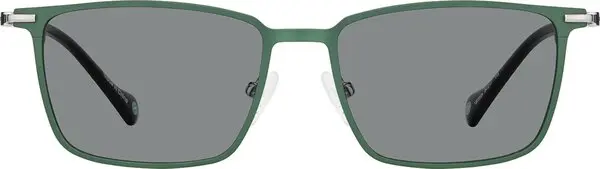 Zenni Rectangle Eyeglasses Titanium Full Rim Frame - Green