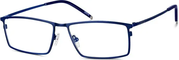 Zenni Rectangle Full Rim Titanium Eyeglasses - Navy