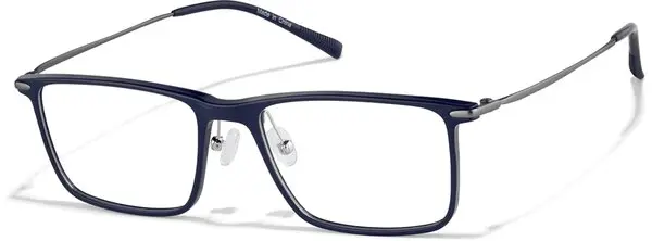 Zenni Rectangle Full Rim Titanium Eyeglasses - Navy