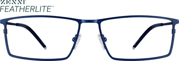 Zenni Rectangle Full Rim Titanium Eyeglasses - Navy