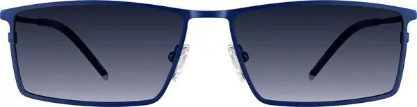 Zenni Rectangle Full Rim Titanium Eyeglasses - Navy