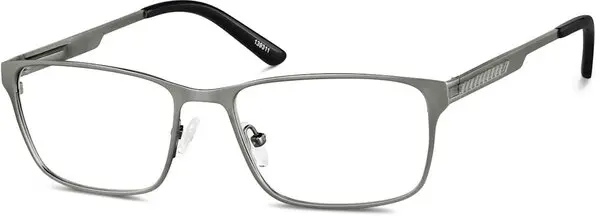 Zenni Rectangle Full Rim Titanium Eyeglasses - Platinum