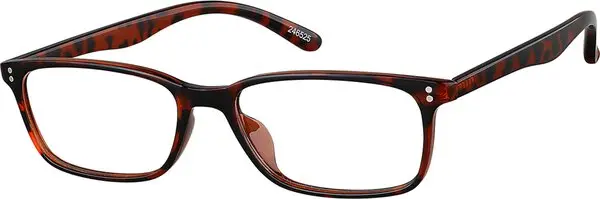 Zenni Rectangle Full Rim Eyeglasses - Tortoiseshell