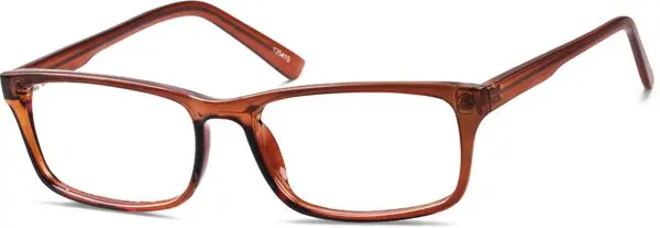 Zenni Classic Rectangle Eyeglasses Full Rim Frame - Brown