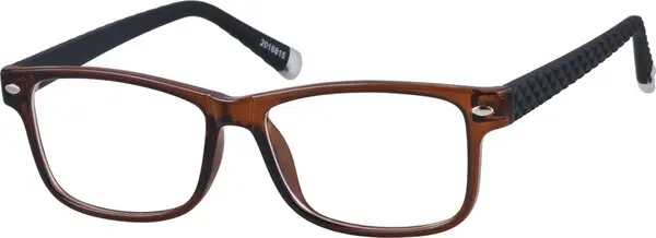 Zenni Classic Rectangle Eyeglasses Full Rim Frame - Cola