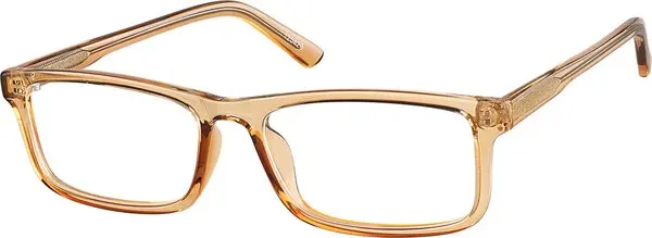 Zenni Classic Rectangle Eyeglasses Full Rim Frame - Cream