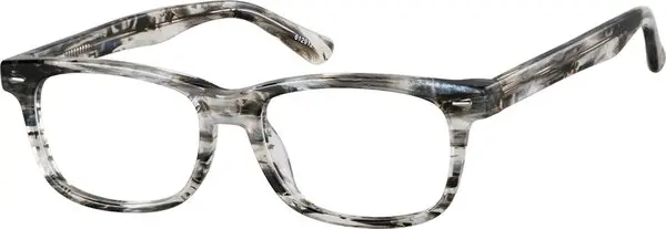 Zenni Classic Rectangle Eyeglasses Full Rim Frame - Granite