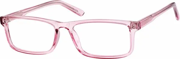 Zenni Classic Rectangle Eyeglasses Full Rim Frame - Pink