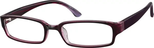 Zenni Classic Rectangle Eyeglasses Full Rim Frame - Purple