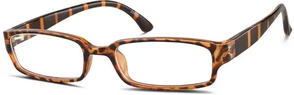 Zenni Classic Rectangle Eyeglasses Full Rim Frame - Tortoiseshell