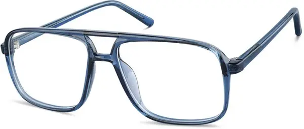 Zenni Aviator Full Rim Eyeglasses - Blue