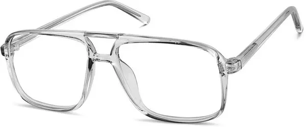 Zenni Aviator Full Rim Plastic Frame - Gray