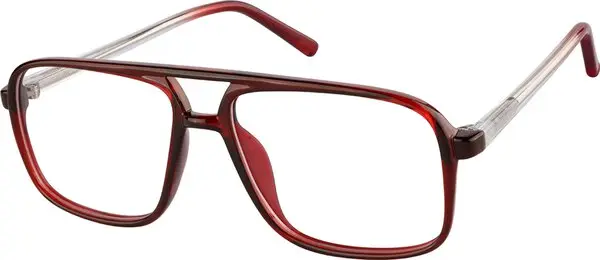 Zenni Aviator Eyeglasses Full Rim Frame - Red