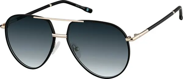 Zenni Aviator Full Rim Frame Sunglasses - Black
