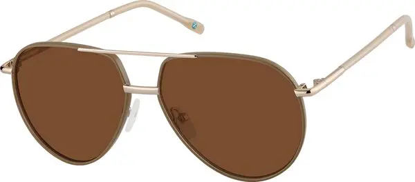 Zenni Aviator Full Rim Frame Sunglasses - Brown