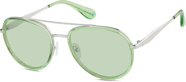 Zenni Aviator Full Rim Sunglasses - Green