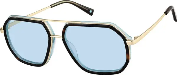 Zenni Aviator Full Rim Sunglasses - Pattern