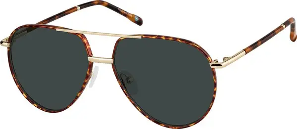 Zenni Aviator Full Rim Sunglasses - Tortoiseshell
