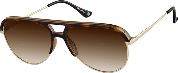 Zenni Aviator Full Rim Frame Sunglasses - Tortoiseshell