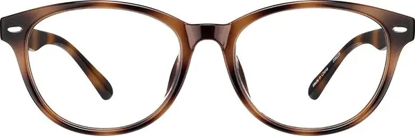 Zenni Oval Eyeglasses Universal Bridge Fit Plastic Full Rim Frame - Tortoiseshell