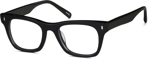 Zenni Punk Square Glasses Plastic Full Rim Frame - Black