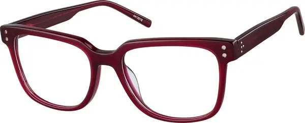 Zenni Punk Square Eyeglasses Full Rim Frame - Red