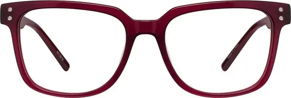 Zenni Square Frame Eyeglasses - Red