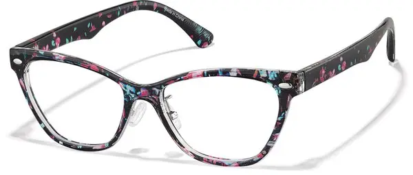 Zenni Cat-eye Full Rim Frame Eyeglasses - Black Confetti