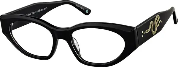 Zenni Cat-eye Full Rim Eyeglasses - Black