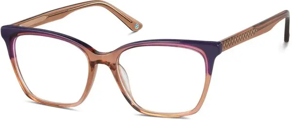 Zenni Cat-eye Full Rim Frame Eyeglasses - Brown And Purple