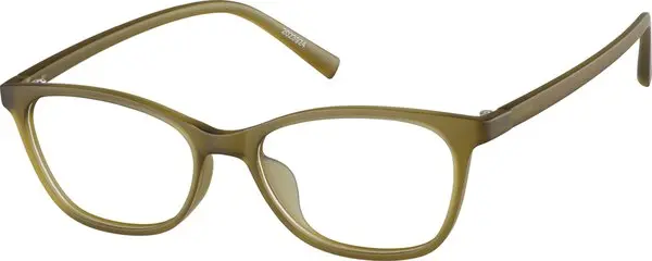 Zenni Cat-eye Full Rim Frame Eyeglasses - Dark Olive