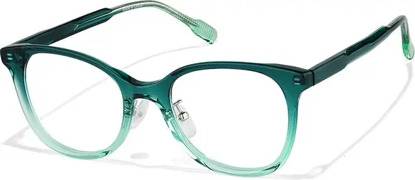 Zenni Cat-eye Full Rim Frame Eyeglasses - Green Gradient