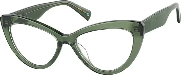 Zenni Cat-eye Full Rim Eyeglasses - Green