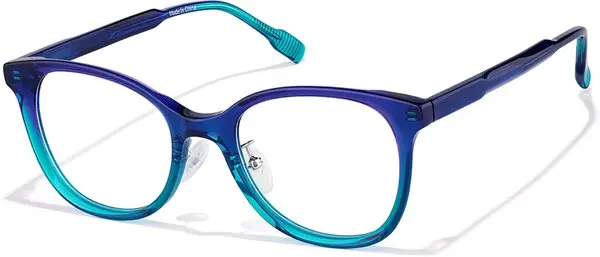 Zenni Cat-eye Full Rim Frame Eyeglasses - Indigo Turquoise Gradient
