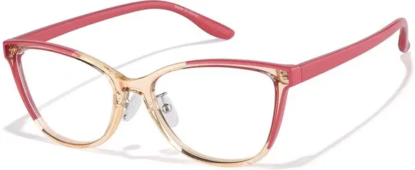 Zenni Cat-eye Glasses - Orange-red