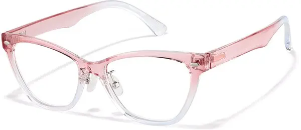Zenni Cat-eye Full Rim Frame Eyeglasses - Pink Clear Ombre