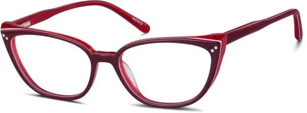 Zenni Cat-eye Eyeglasses With Full Rim - Red