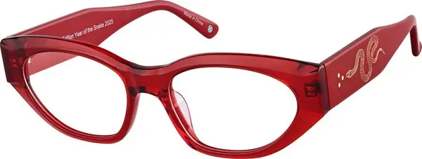 Zenni Cat-eye Full Rim Eyeglasses - Red