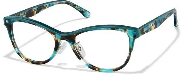 Zenni Cat-eye Eyeglasses With Full Rim - Teal Tortoiseshell