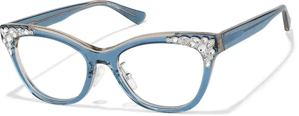 Zenni Cat-eye Full Rim Frame Eyeglasses - Transparent Blue