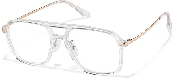 Zenni Aviator Full Rim Frame Glasses - Clear