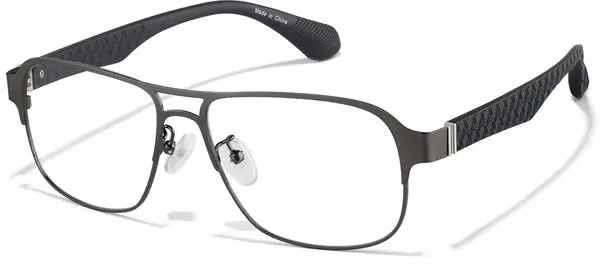 Zenni Aviator Full Rim Frame Glasses - Gray