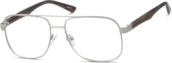 Zenni Aviator Full Rim Frame Glasses - Silver