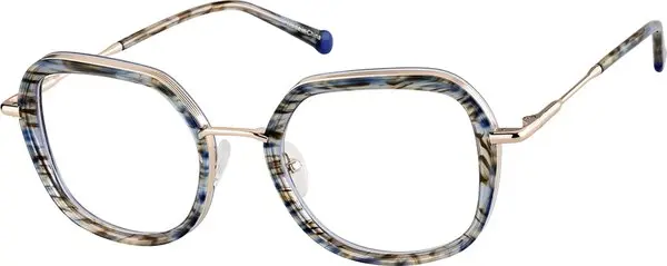 Zenni Geometric Full Rim Frame - Blue