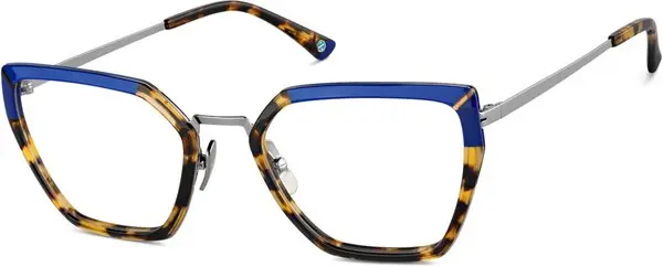 Zenni Geometric Full Rim Frame - Blue