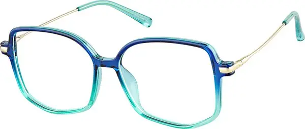 Zenni Geometric Full Rim Frame - Blue
