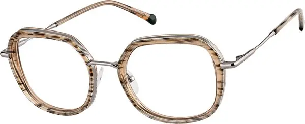 Zenni Geometric Full Rim Frame - Brown
